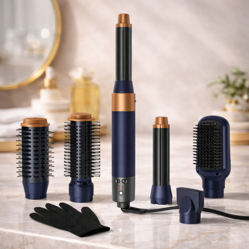 7-in-1 Professional Hot Air Styler & Hair Dryer | 2000W Ionic Salon-Qu ...